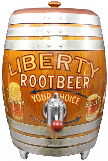 Liberty Root Beer Barrel Dispenser
