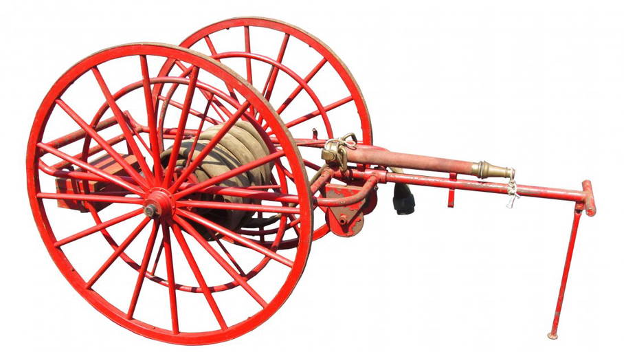 Hand Drawn Fire Hose Cart