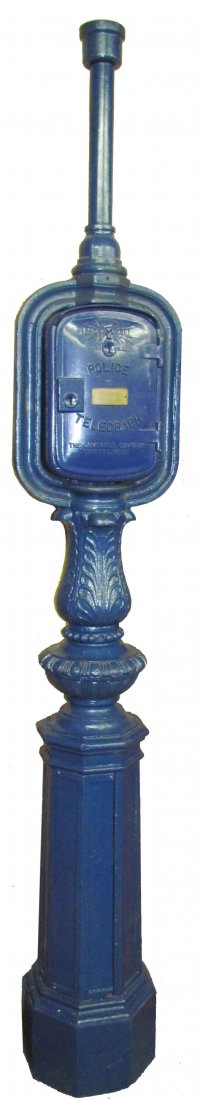1448: Gamewell Blue Police Telegraph Call Box