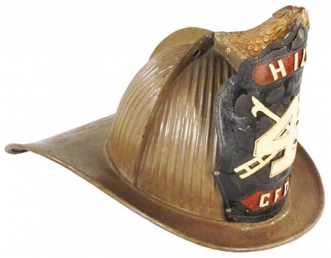 Cairnes High Eagle Leather Fire Helmet