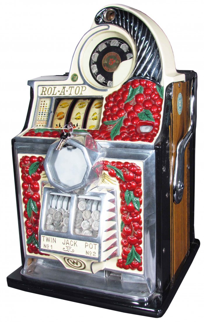 Watling Five Cent Rol-A-Top Slot Machine