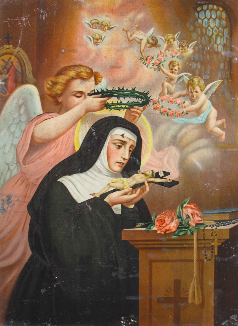 St. Rita Tin Lithograph Religious Print - Oct 06, 2013 | Showtime ...