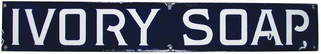 Ivory Soap Porcelain Sign - Apr 04, 2014 | Showtime Auction Services in MI