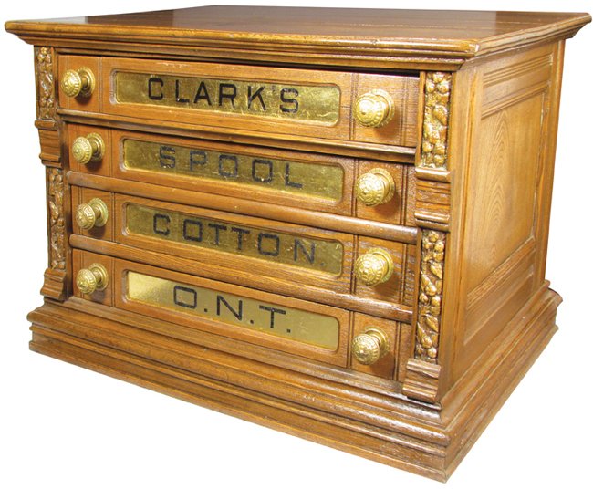 Clarks ONT Spool Cotton Four Drawer Cabinet