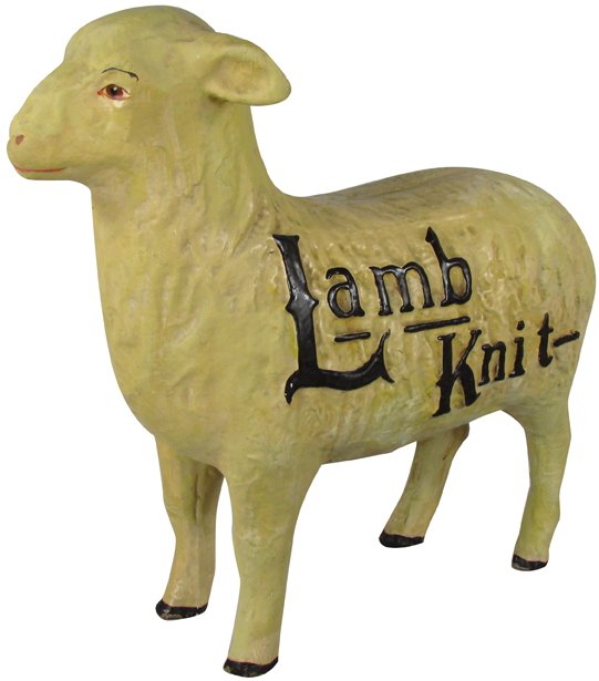 Lamb Knit Paper Mache Advertising Figure - Apr 04, 2014 | Showtime ...