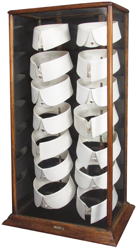 Oak and Glass Store Display Collar Case