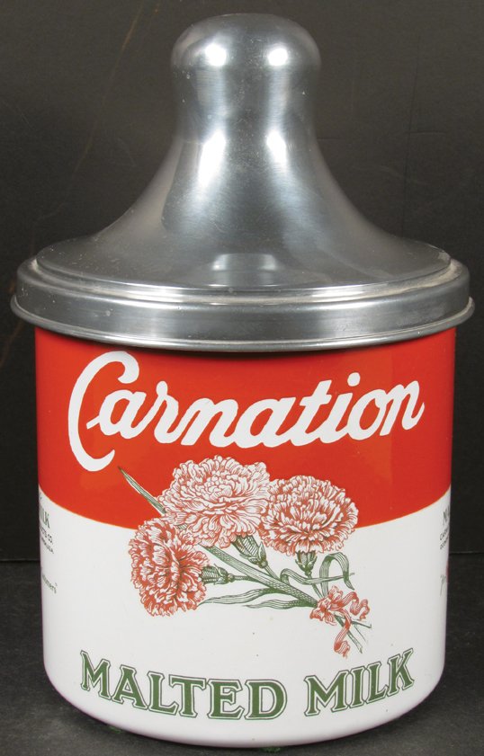 Carnation Malted Milk Porcelain Container