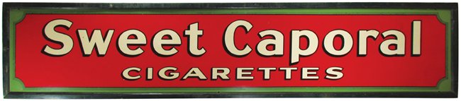 Sweet Caporal Cigarettes Tin Sign