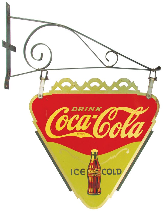 1935 Coca Cola Die Cut Tin Sign
