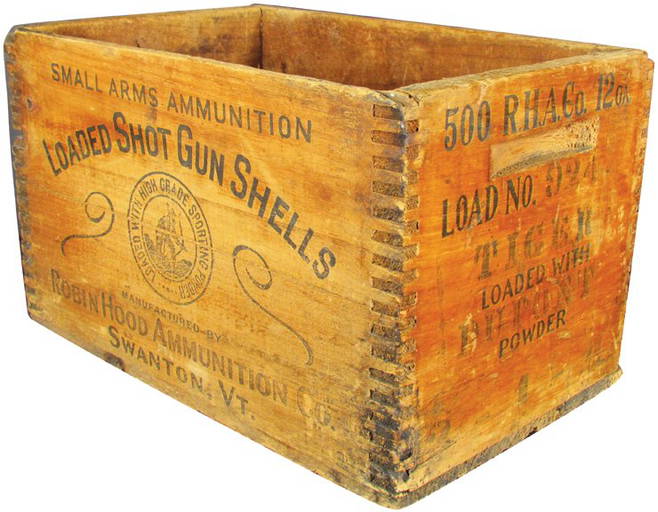 Robin Hood Ammunition Co. Wood Shell Box Crate