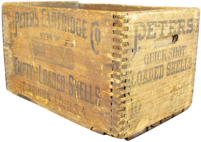 Peters Cartridge Co. Wood Shell Box Crate