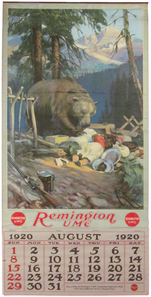 1920 Calendar for Remington UMC