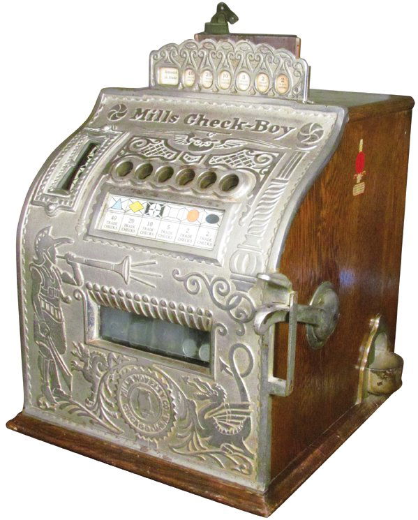 Rare Mills Check-Boy Slot Machine