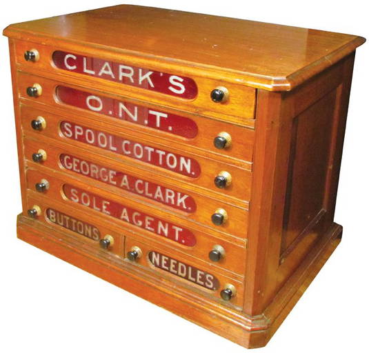 Clark's Ont Spool Cotton Cabinet