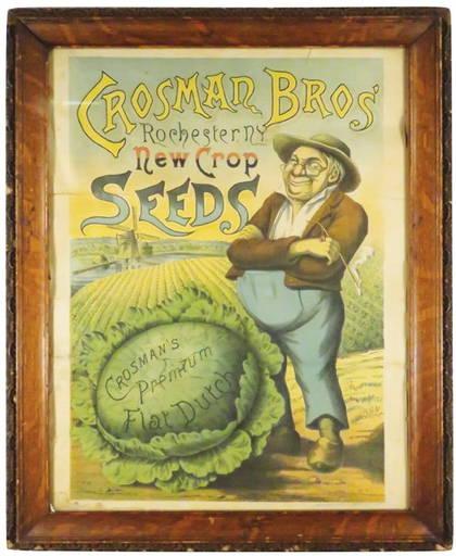 Crosman Bros Seeds Paper Advertising Poster