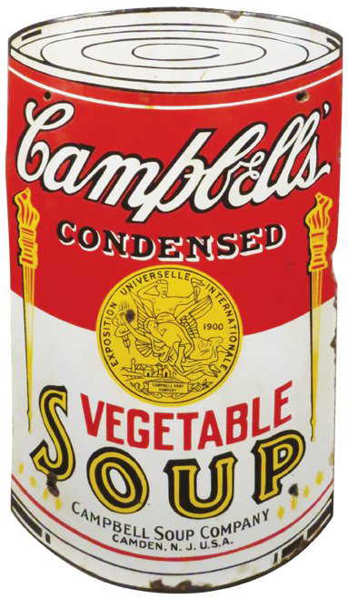 Campbells Soup Curved Porcelain Sign