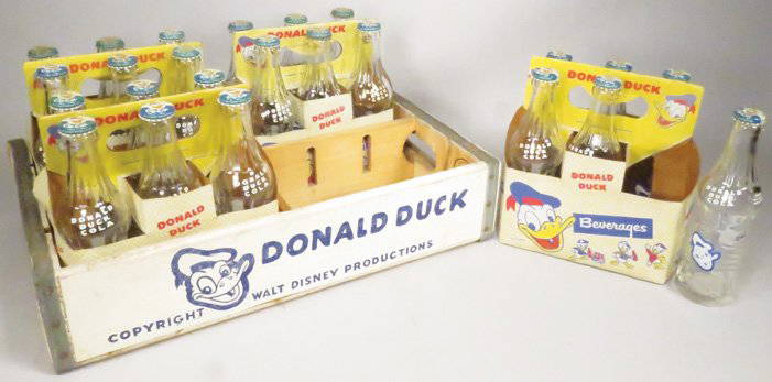 Donald Duck Wood Soda Bottle Crate