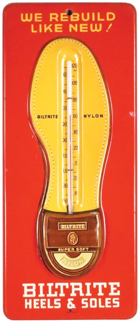 Biltrite Heels & Soles Embossed Tin Thermometer - Apr 02, 2016 ...