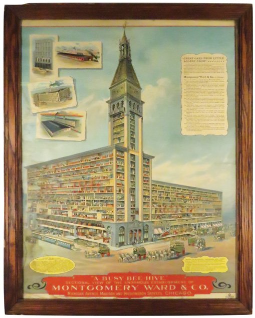 Montgomery Ward's & Co. Chicago Advertising Sign