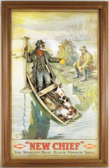 Western "New Chief" Black Powder Shells Sign