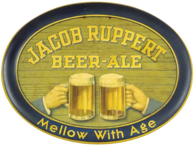 Jacob Ruppert Beer-Ale Self Framed Tin Sign