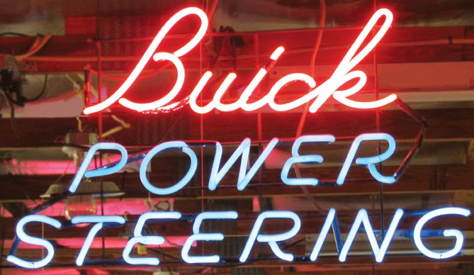 Original Vintage Buick Power Steering Neon Sign