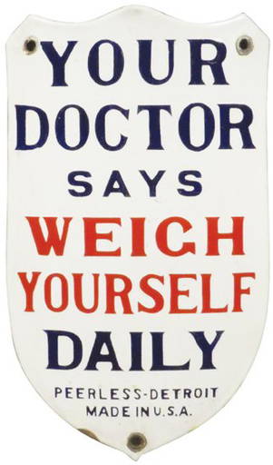 Peerless Scale Co. Detroit Porcelain Shield