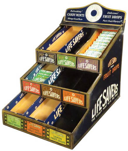 Lifesavers Tin Litho Store Display