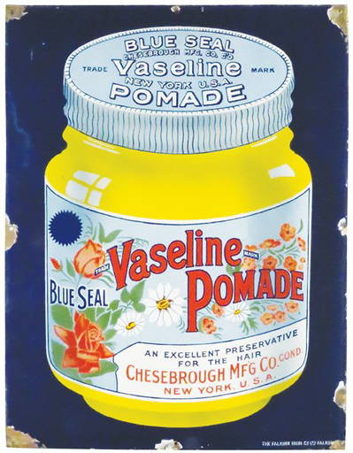 Vaseline Pomade Porcelain Sign