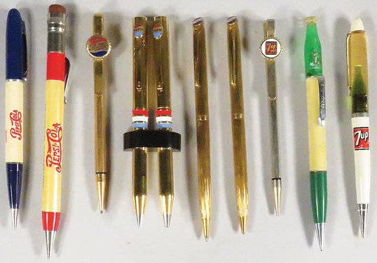 Collection Of Soda Advertising Pens And Pencils