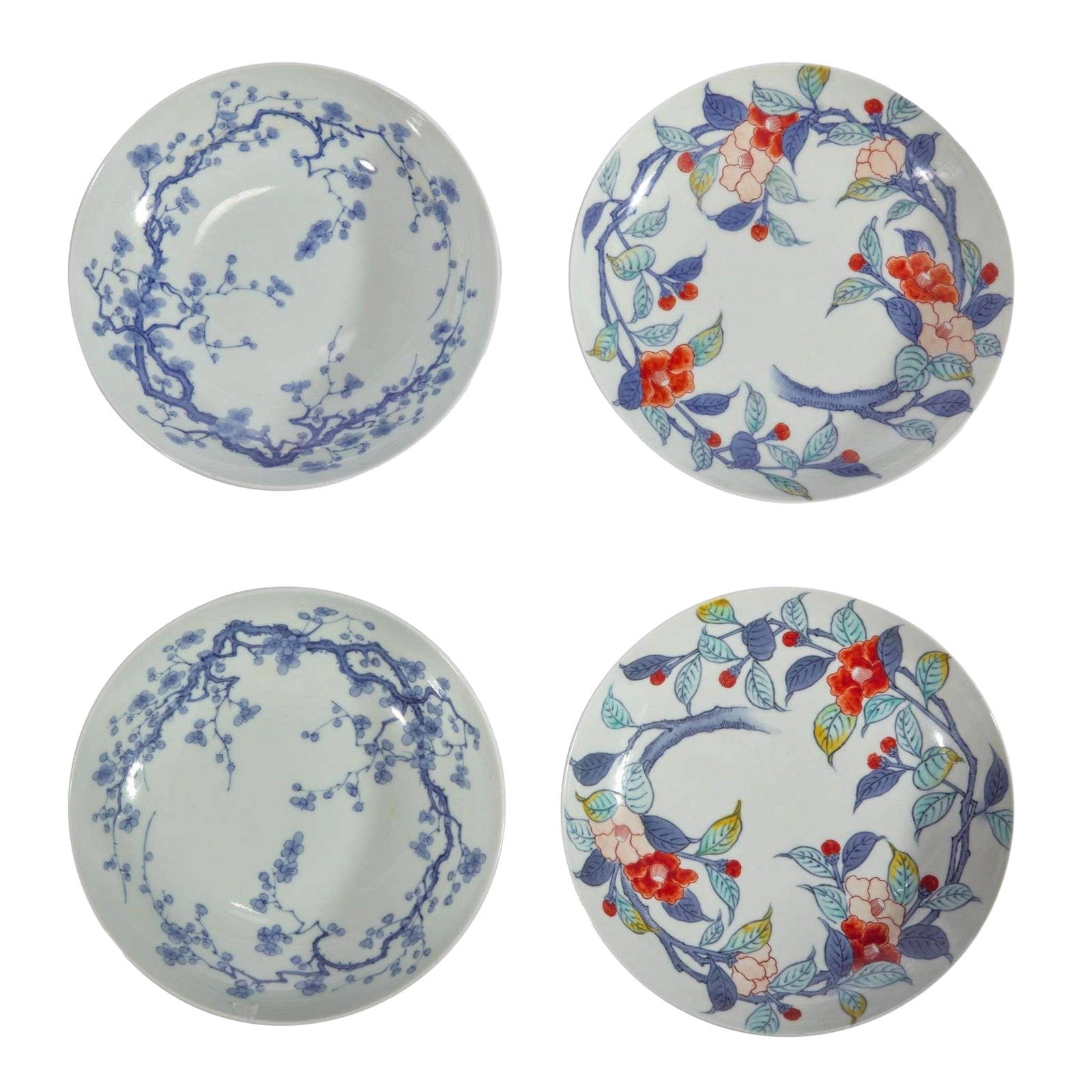 Two Pairs Of Japanese Nabeshima Type Porcelain Dishes Auction