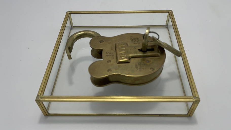 Antique Jared Old English Four Brass Levers Genuine Solid Brass Lock No ...