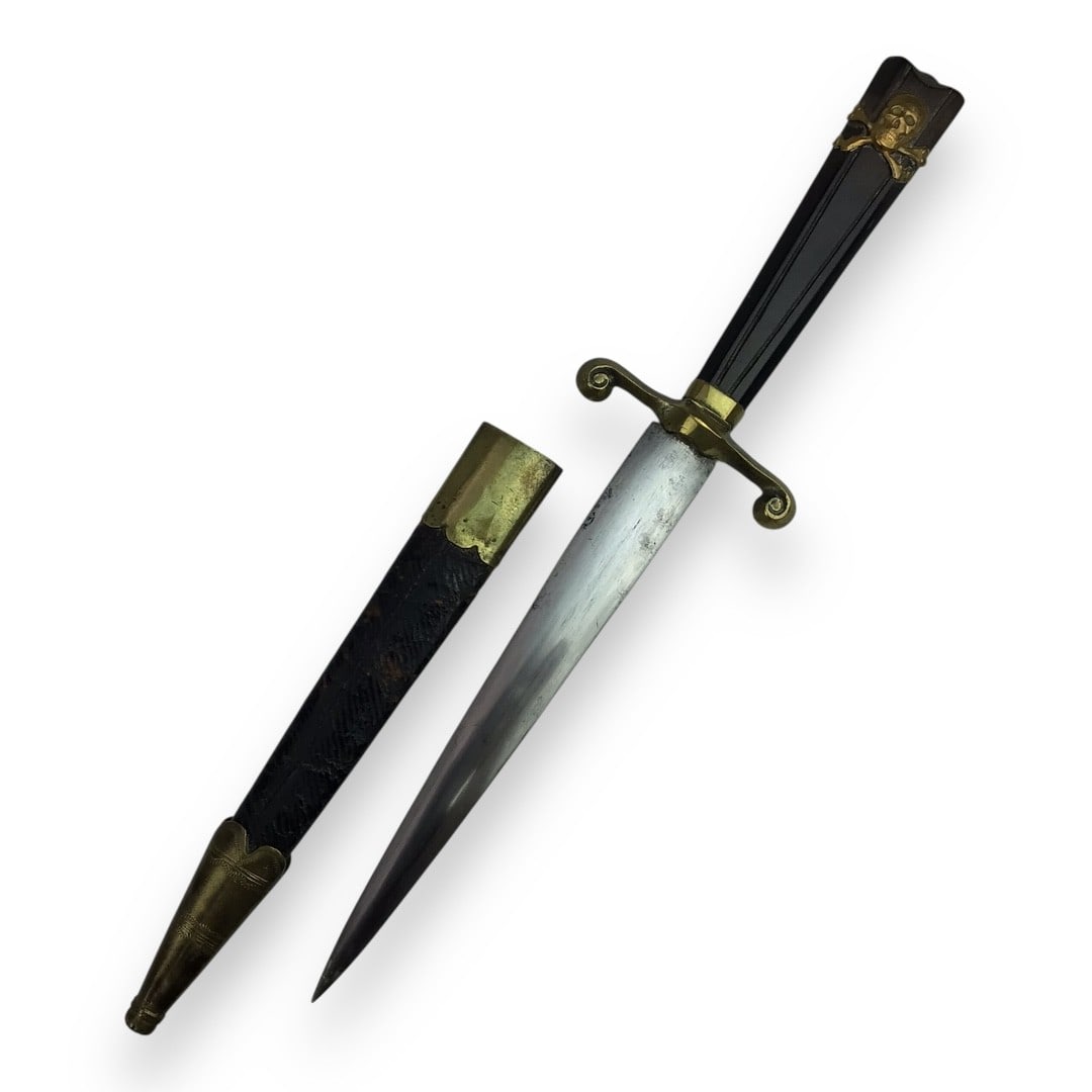 American Revolutionary Period Masonic Dagger - Skull & Crossbones Hilt ...