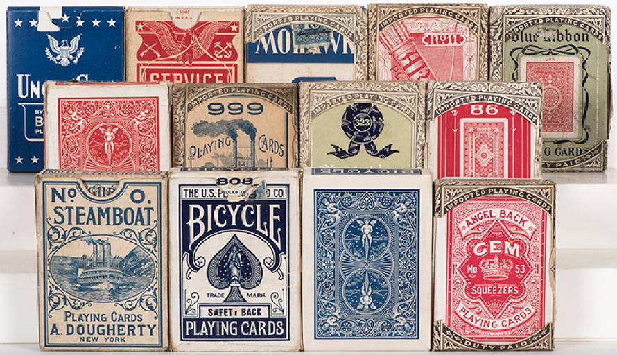 Group Of 13 Vintage Playing Card Decks.