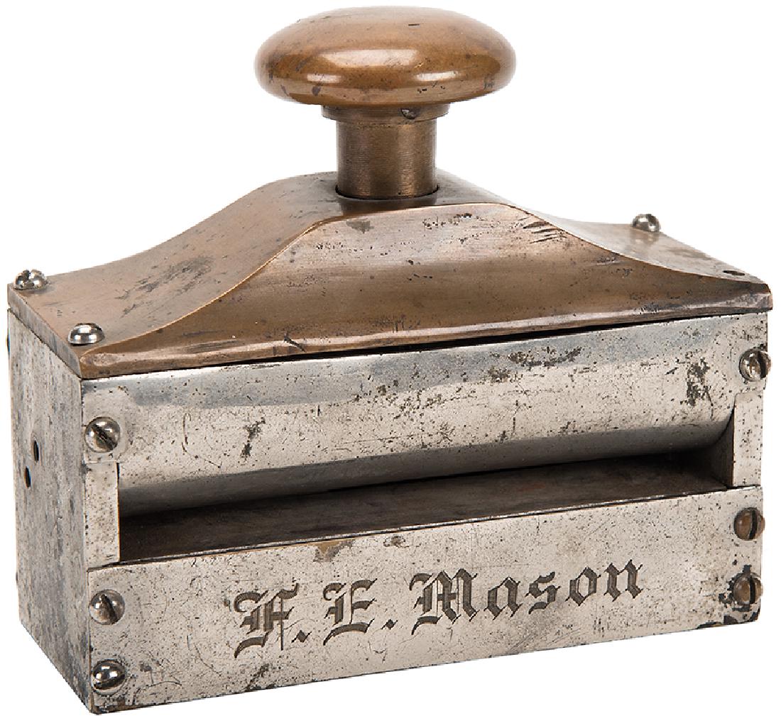F.E. Mason Brass & Steel Card Trimmer.