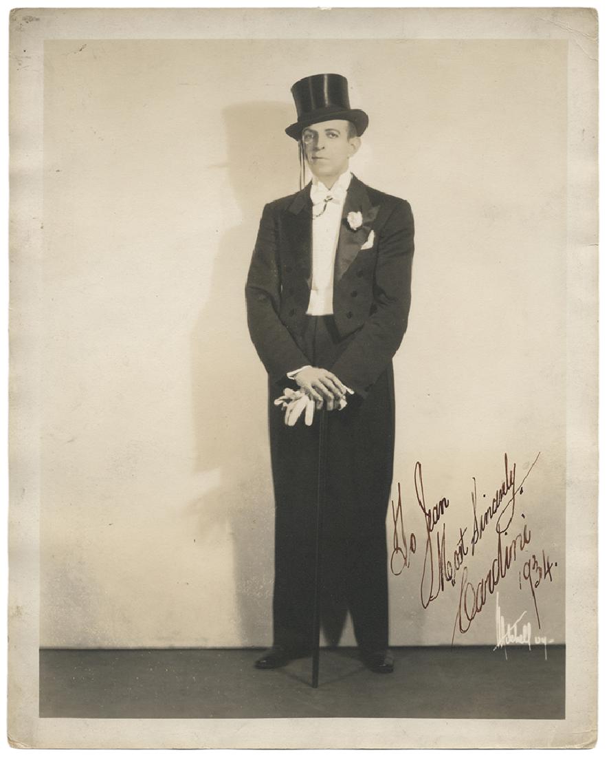 Cardini. Inscribed and Signed Portrait.