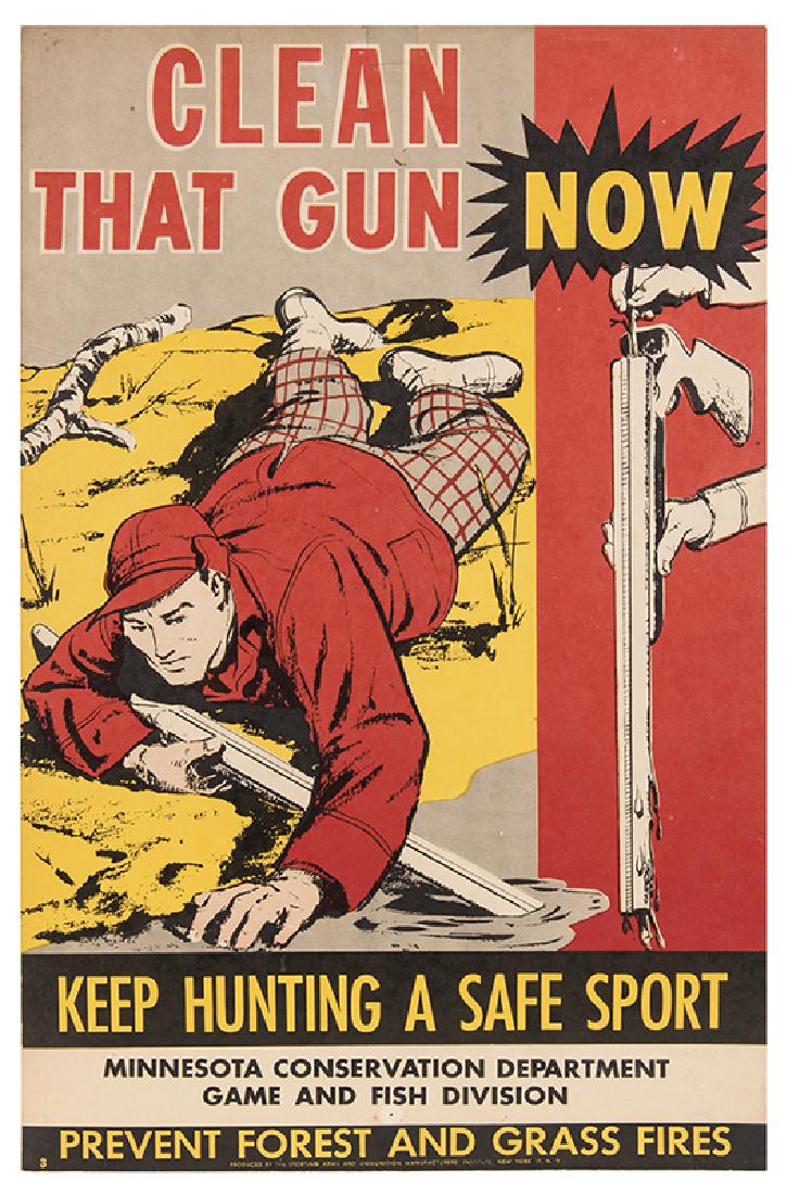 Lot of 11 Hunting Safety Posters.