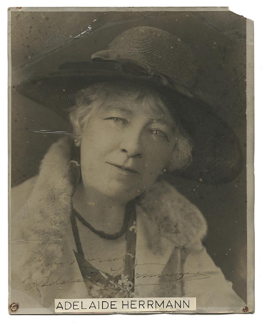 Portrait of Adelaide Herrmann, Inscribed and Signed.
