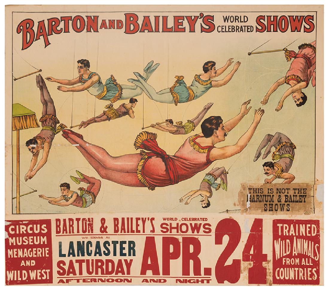 Barton & Bailey's World Celebrated Shows. Trapeze
