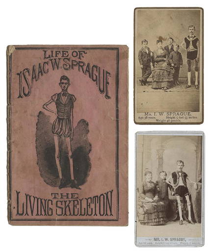 Isaac W. Sprague The Living Skeleton. Group Of Four
