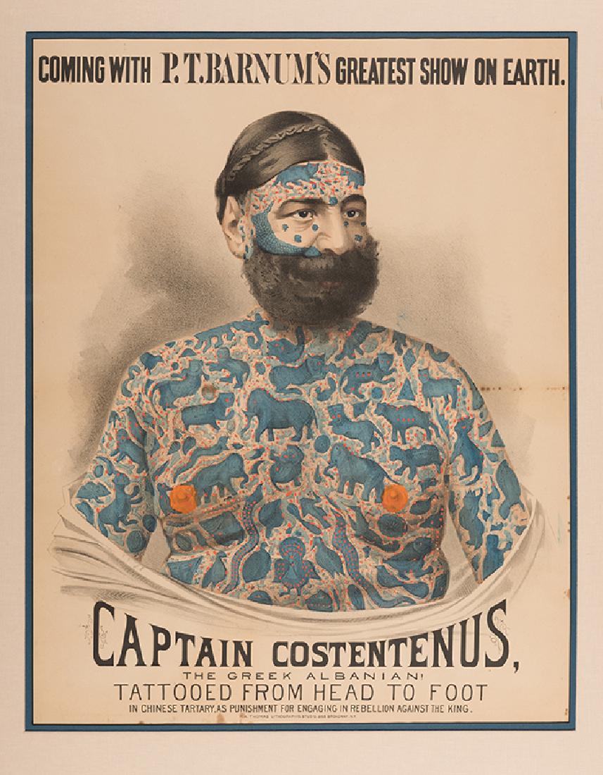 Captain Costentenus the Greek Albanian. Tattooed from