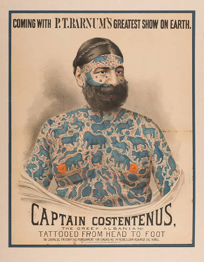 Captain Costentenus The Greek Albanian. Tattooed From