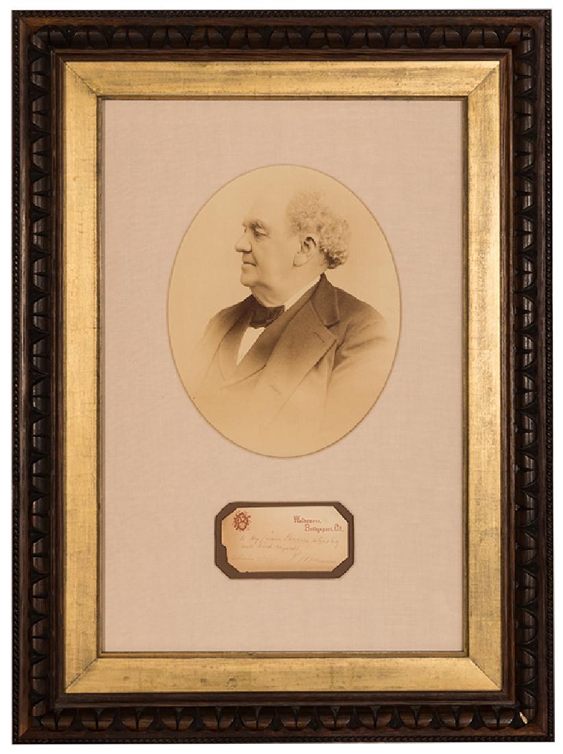 Portrait and Autograph of P.T. Barnum.