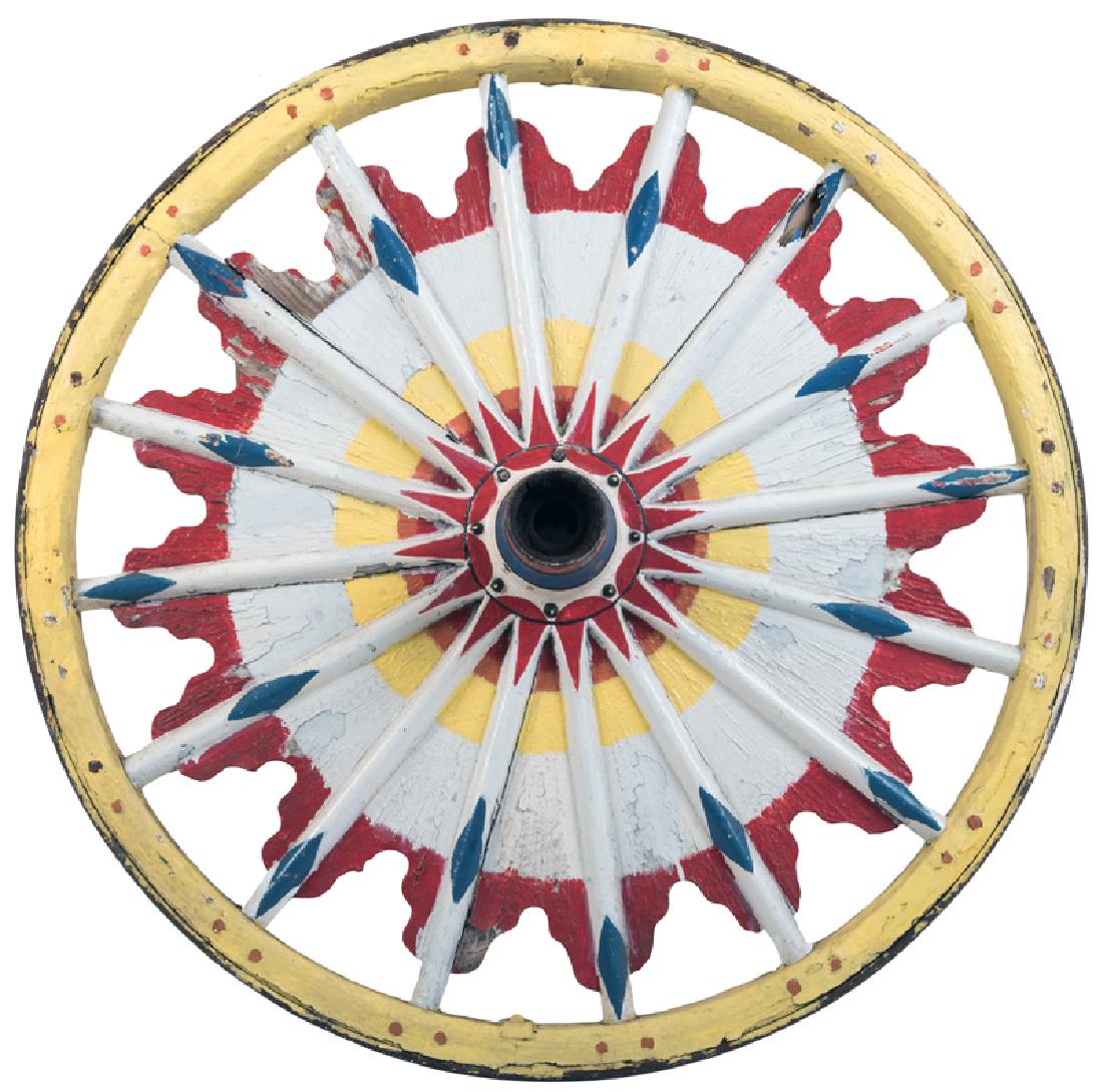 Antique Circus Wagon Wheel.