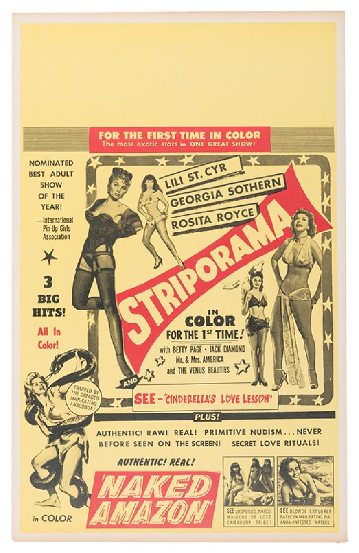 Striporama Pin-Up/Burlesque Window Card.