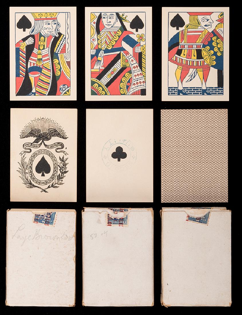 Four Packs American Manufacture Faro Playing Cards.