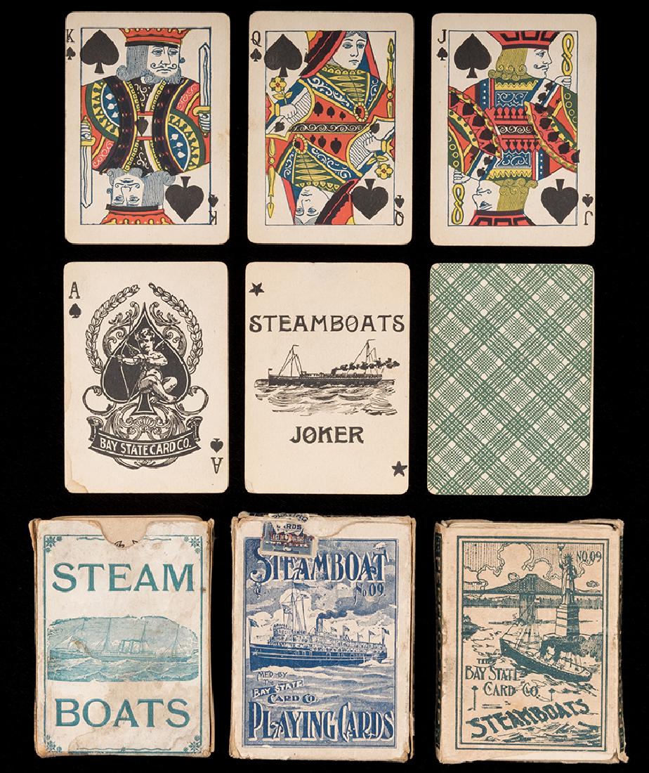 Three Steamboat No. 09 Decks Playing Cards.