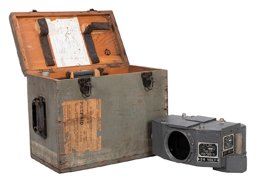 World War II Era US Army Aircraft Torpedo Camera.