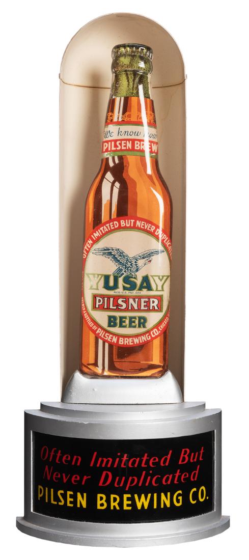 Yusay Beer Lighted Bullet Sign.