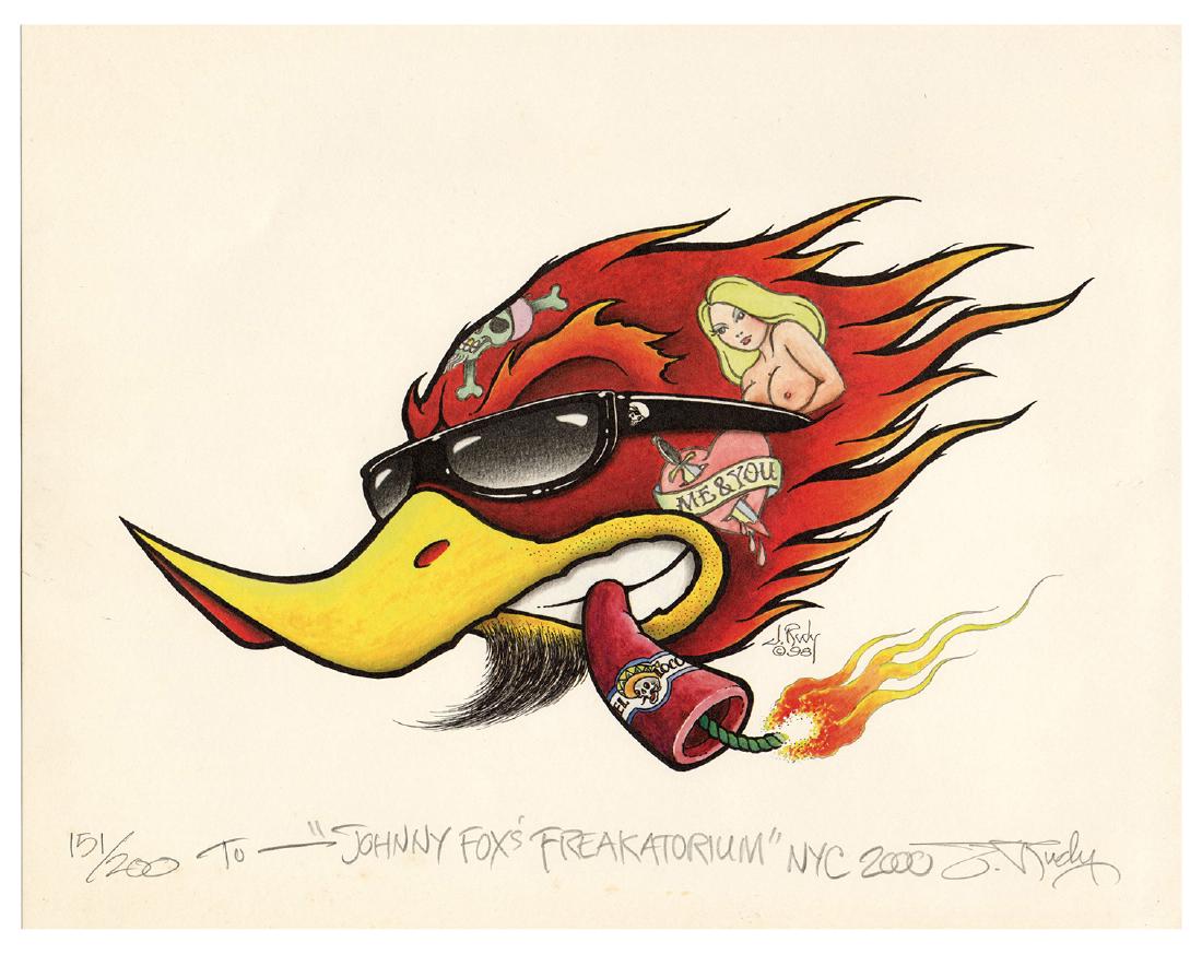 Jack Rudy and Clayton Patterson Signed Tattoo Art